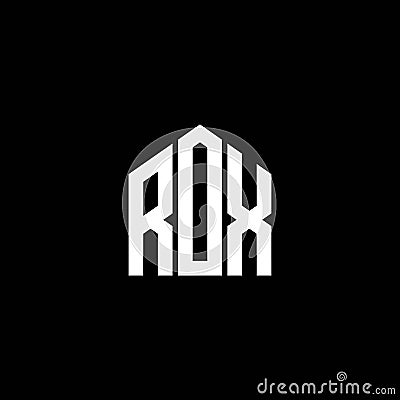 ROX Letter Logo Design On BLACK Background. ROX Creative Initials ...