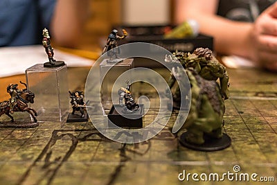 RPG Game, Side View Miniature And Models Editorial Image ...