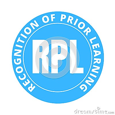 RPL Recognition Of Prior Learning Symbol Icon Royalty-Free Cartoon ...