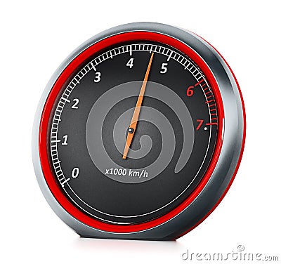 RPM Meter Isolated On White Background. 3D Illustration | CartoonDealer ...