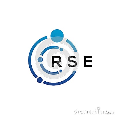 RSE Letter Technology Logo Design On White Background. RSE Creative ...