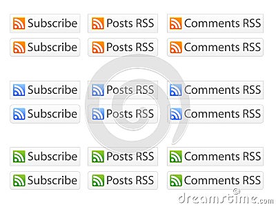 RSS Buttons EPS Royalty Free Stock Photography - Image: 15211087