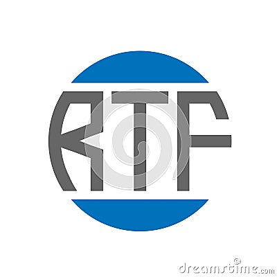 RTF Letter Logo Design On White Background. RTF Creative Initials ...