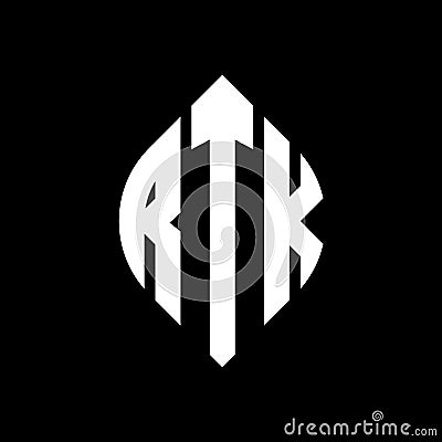 RTK Circle Letter Logo Design With Circle And Ellipse Shape. RTK ...