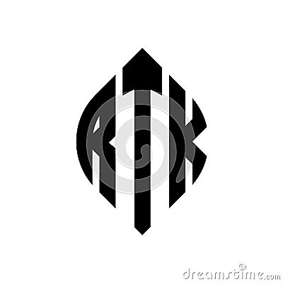 RTK Circle Letter Logo Design With Circle And Ellipse Shape. RTK ...