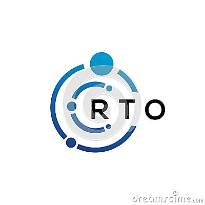 RTO Letter Technology Logo Design On White Background. RTO Creative ...