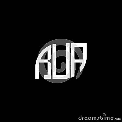 RUA Letter Logo Design On Black Background. RUA Creative Initials ...
