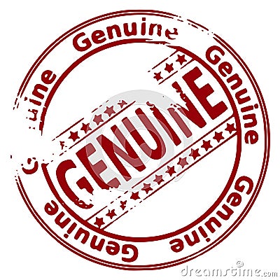 Rubber Stamp GENUINE Royalty Free Stock Photography - Image: 1952037