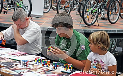Rubik`s cube competition - Stock Image - Everypixel