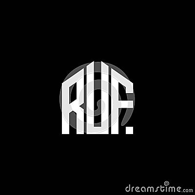 RUF Letter Logo Design On BLACK Background. RUF Creative Initials ...