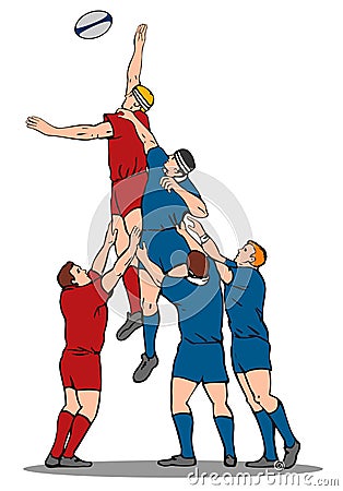 Rugby Lineout Stock Photography - Image: 2763982