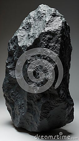 Rugged Black Basalt Rock With Porous Surface Texture Stock Image ...