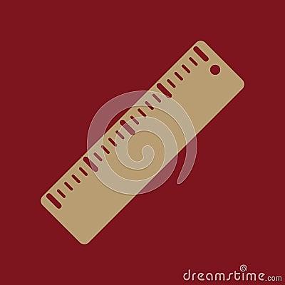 The Ruler Icon. Ruler Symbol. Flat. Vector | CartoonDealer.com #79724413