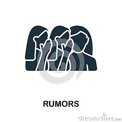 Rumors Icon. Monochrome Simple Line Harassment Icon For Templates, Web ...