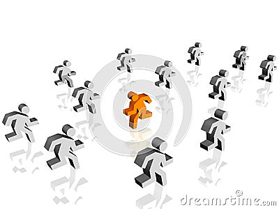 Run In Opposite Direction Royalty-Free Stock Image | CartoonDealer.com ...