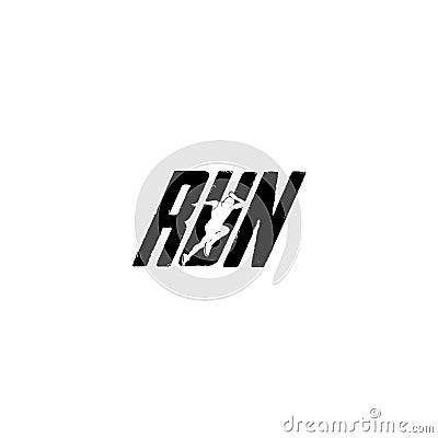 Run Typo Logo Vector Illustration | CartoonDealer.com #190998996