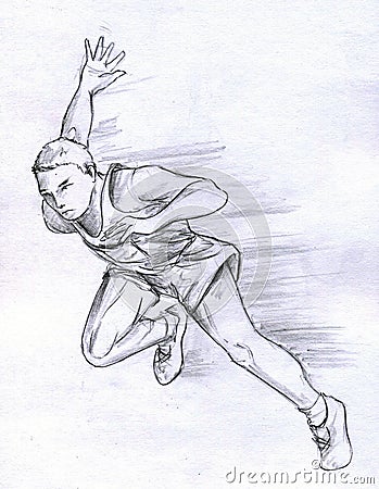 Running Athlete Man Royalty Free Stock Images - Image: 19766039