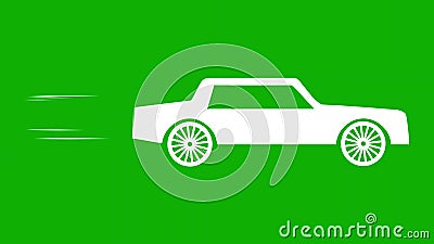 Running Car Animation Motion Graphics with Green Screen Background ...