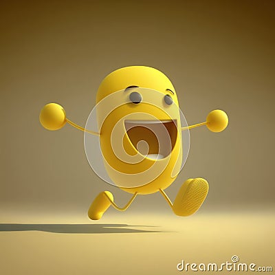Running 3D Smiley Emoticon . Royalty-Free Stock Image | CartoonDealer ...