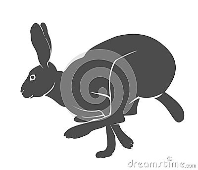 Running Hare Vector Illustration | CartoonDealer.com #11979096