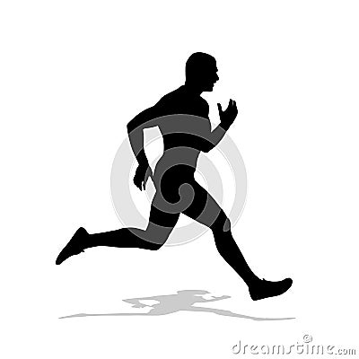Running Man Vector Silhouette. Run | CartoonDealer.com #83478068