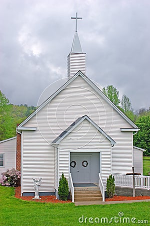 Old American Country Church Stock Photo - Image of structure, lifestyle ...