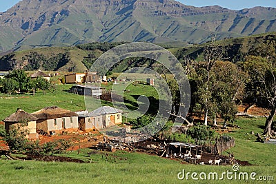 Rural Settlement And Livestock Royalty Free Stock Photography - Image ...