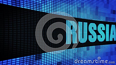 Russia Side Text Scrolling LED Wall Pannel Display Sign Board Stock ...
