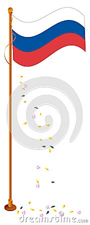 Russian Flag Cartoon Vector | CartoonDealer.com #3006997