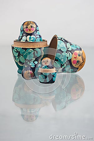 Russian Nesting Dolls (babushka) Half Open Stock Photo - Image: 19279820