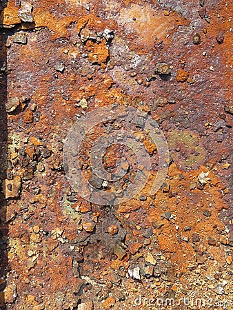 Rusted Sheet. Texture With Invasion Of Rust Pieces. Royalty-Free Stock ...