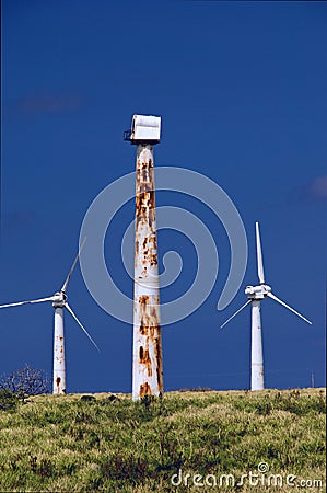 Rusted Wind Turbines Royalty Free Stock Image - Image: 19545416