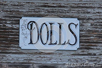 Rustic Doll Sign Stock Photography | CartoonDealer.com #84320984
