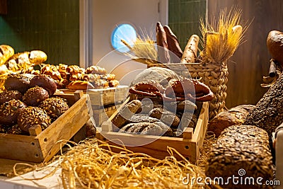 Rustic Set With Bread Buffet For Decoration Design. Rustic Wood Table ...