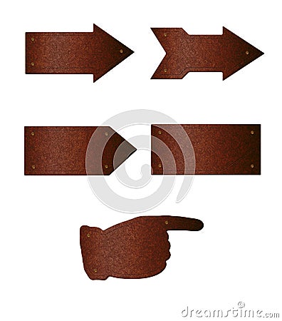 Rusty Arrow Plates Royalty-Free Cartoon | CartoonDealer.com #17936756