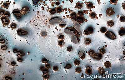 Rusty bullet hole background texture - Stock Image - Everypixel