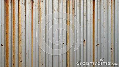 Rusty Corrugated Metal Wall With Vertical Ridges Royalty-Free Stock ...
