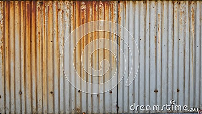 Rusty Corrugated Metal Wall With Vertical Ridges Royalty-Free Stock ...