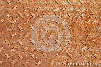 Rusty Diamond Plate Stock Photo - Image: 6409620