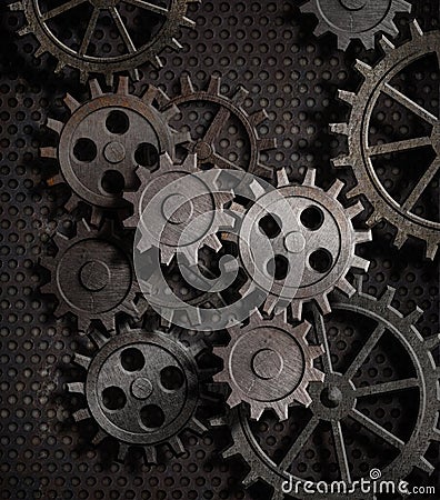 Rusty Gears And Cogs Metal Background Royalty Free Stock Photos - Image ...