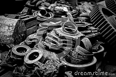 Rusty Industrial Machine Parts Royalty Free Stock Photos - Image: 32570828