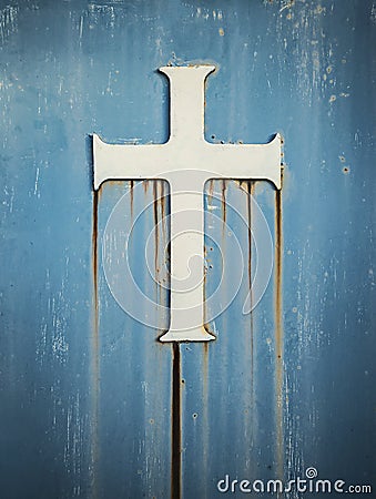 Rusty Metal Chirstian Cross Symbol Royalty-Free Stock Photography ...