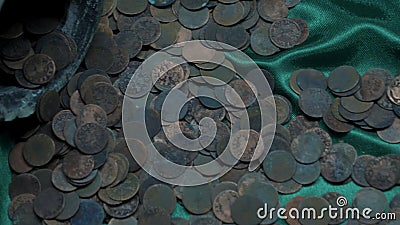 Old rusty coins stock footage. Video of money, metal - 147186742