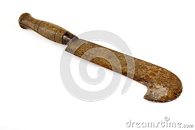 Rusty Old Machete On White Royalty Free Stock Photo - Image: 25183365