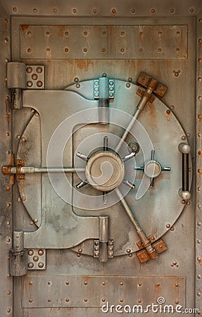 Rusty Safe Of Vault Door Royalty Free Stock Photos - Image: 9829168