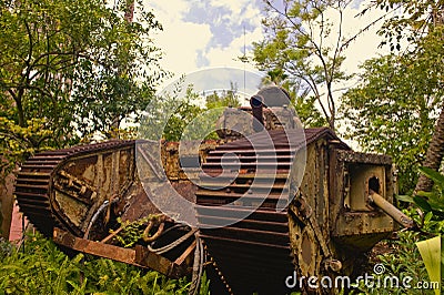 Rusty WWI German Tank Stock Photo - Image: 4963690