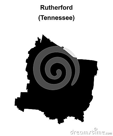 Rutherford Outline Map Cartoon Vector | CartoonDealer.com #361762169