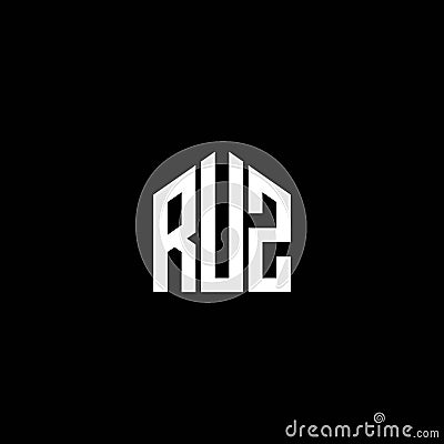 RUZ Letter Logo Design On BLACK Background. RUZ Creative Initials ...