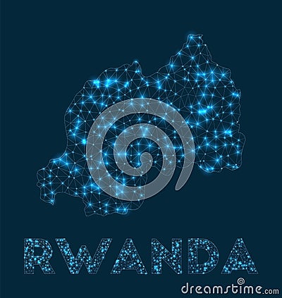 Rwanda Network Map. Vector Illustration | CartoonDealer.com #177792578