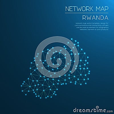 Rwanda Network Map. Vector Illustration | CartoonDealer.com #86815830